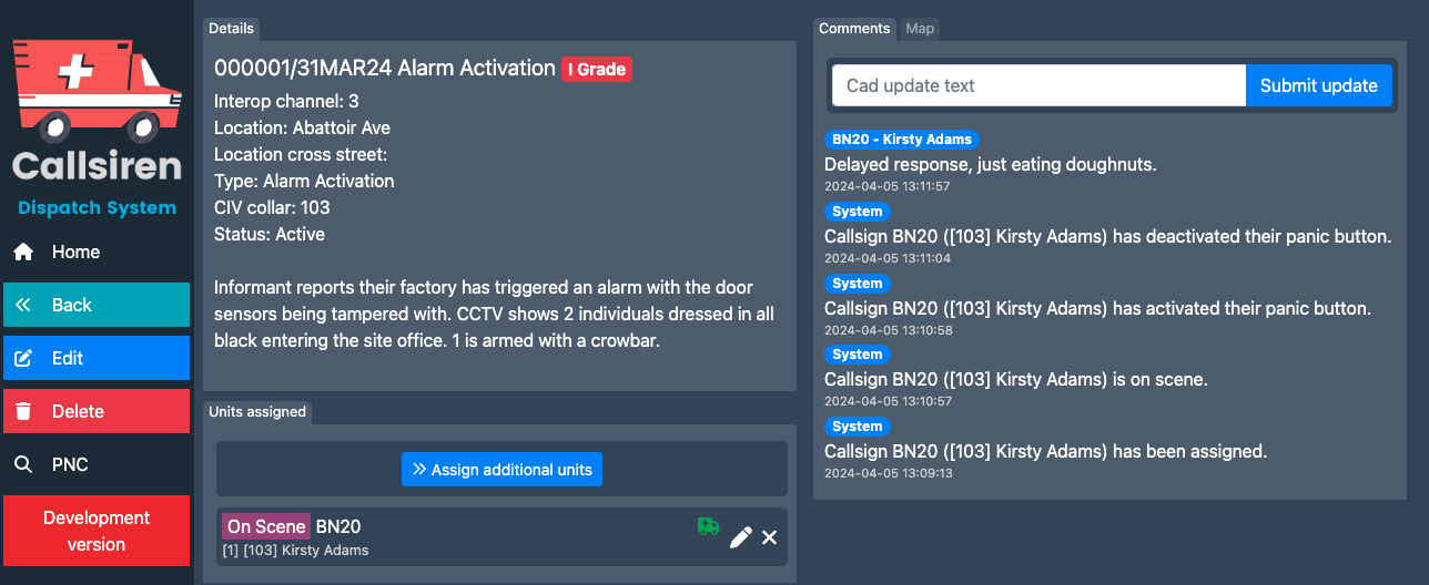 Callsiren Management